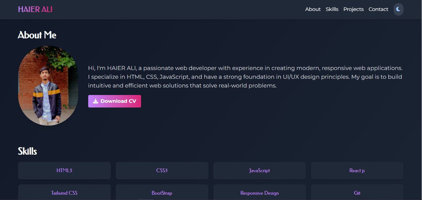 Haider | Web Developer & UX Enthusiast